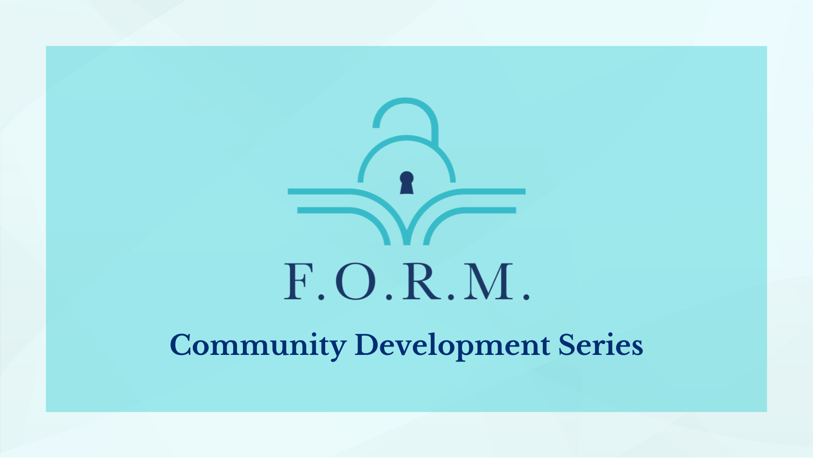 Community Development Series - Forum for Open Research in MENA